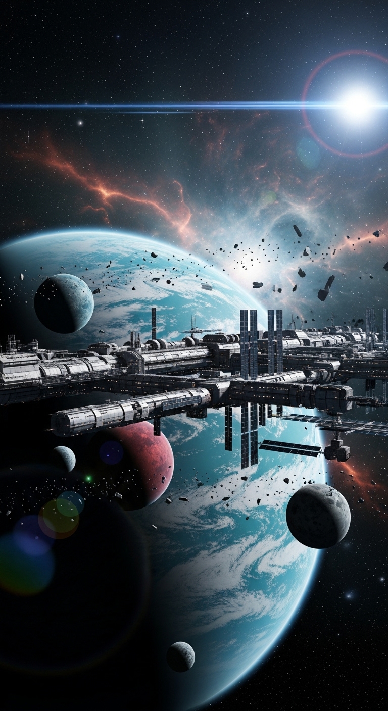 Space Station Above the World - Wallpaper Fandom
